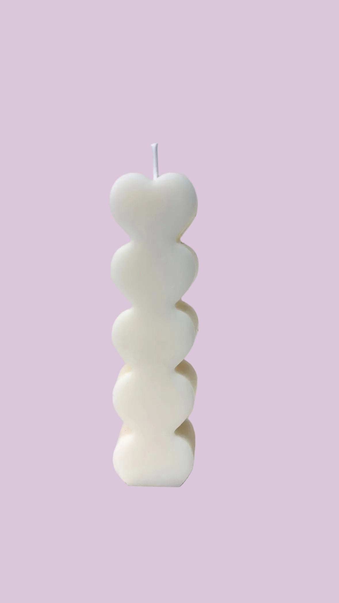 Tall White Heart Shape Candle – The Ambient Co.